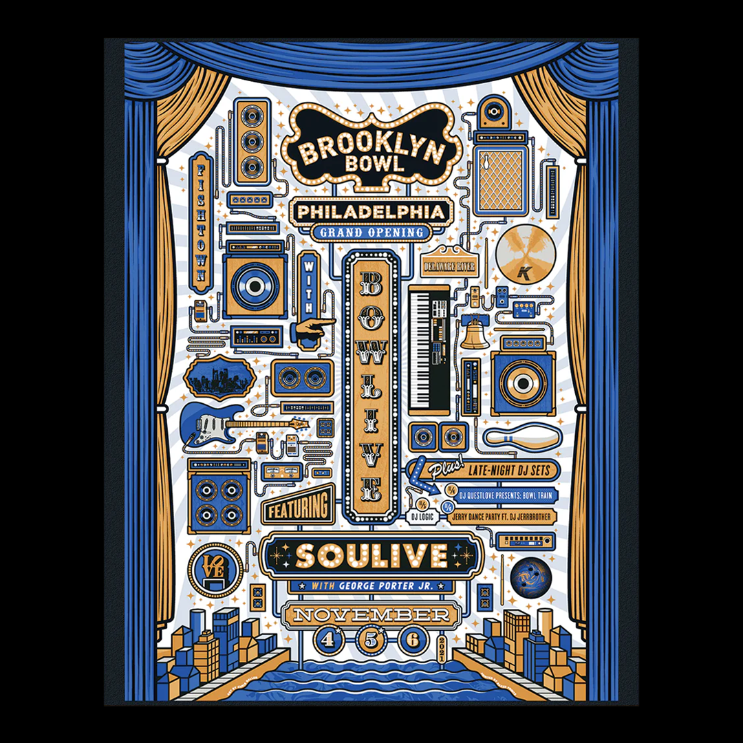 Soulive / Brooklyn Bowl Philadelphia Opening Weekend Poster: Main Edit