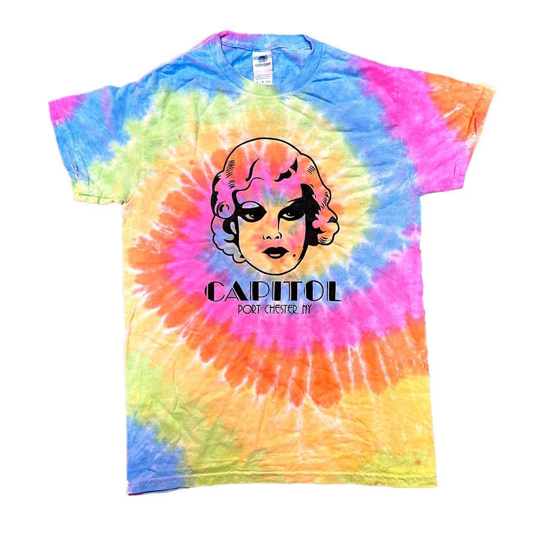 Jean Harlow Capitol Theatre Rainbow Tye Dye T-shirt